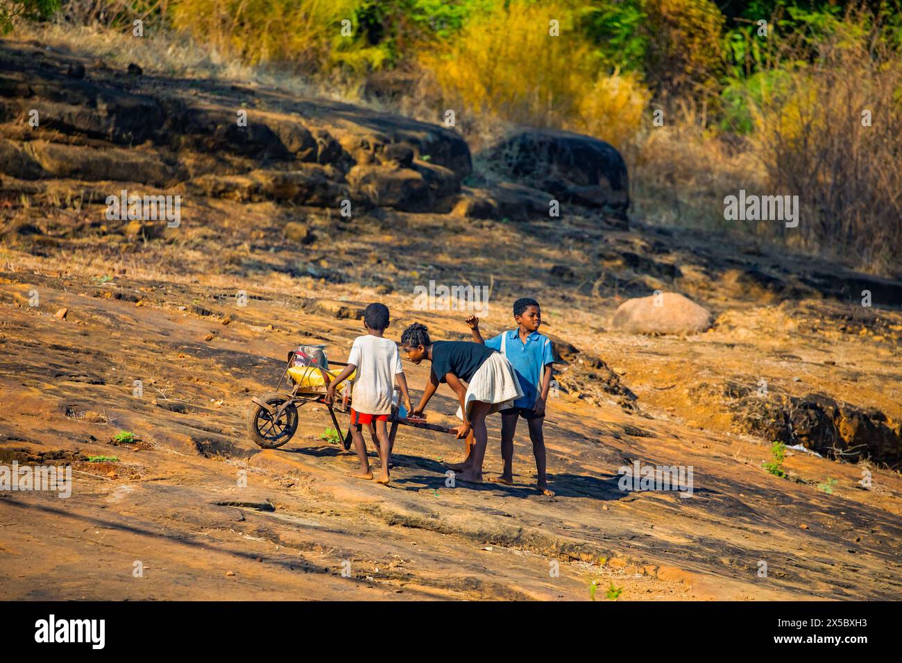 Antsirabe, Madagascar 19 october 2023. child labor in madagascar three ...