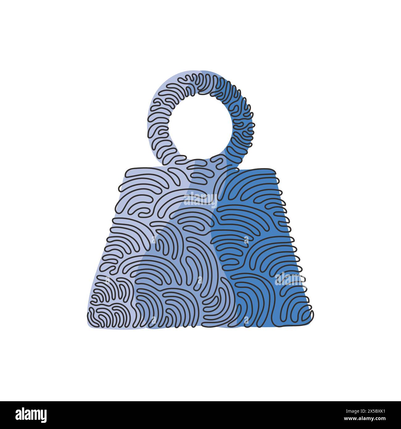 Single one line drawing weight icon. Bodybuilding tools vector graphic ...