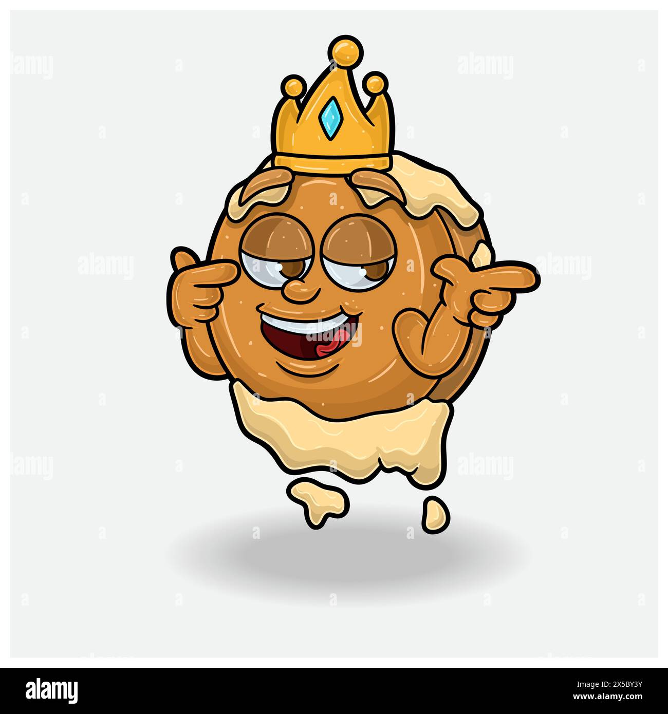 Pancake With Smug expression. Mascot cartoon character for flavor ...