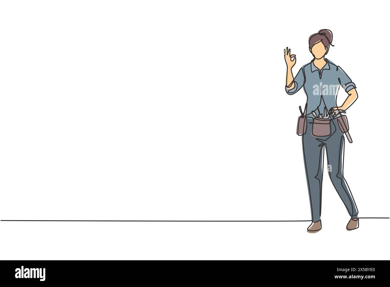 Plumber tools female hand hi-res stock photography and images - Alamy