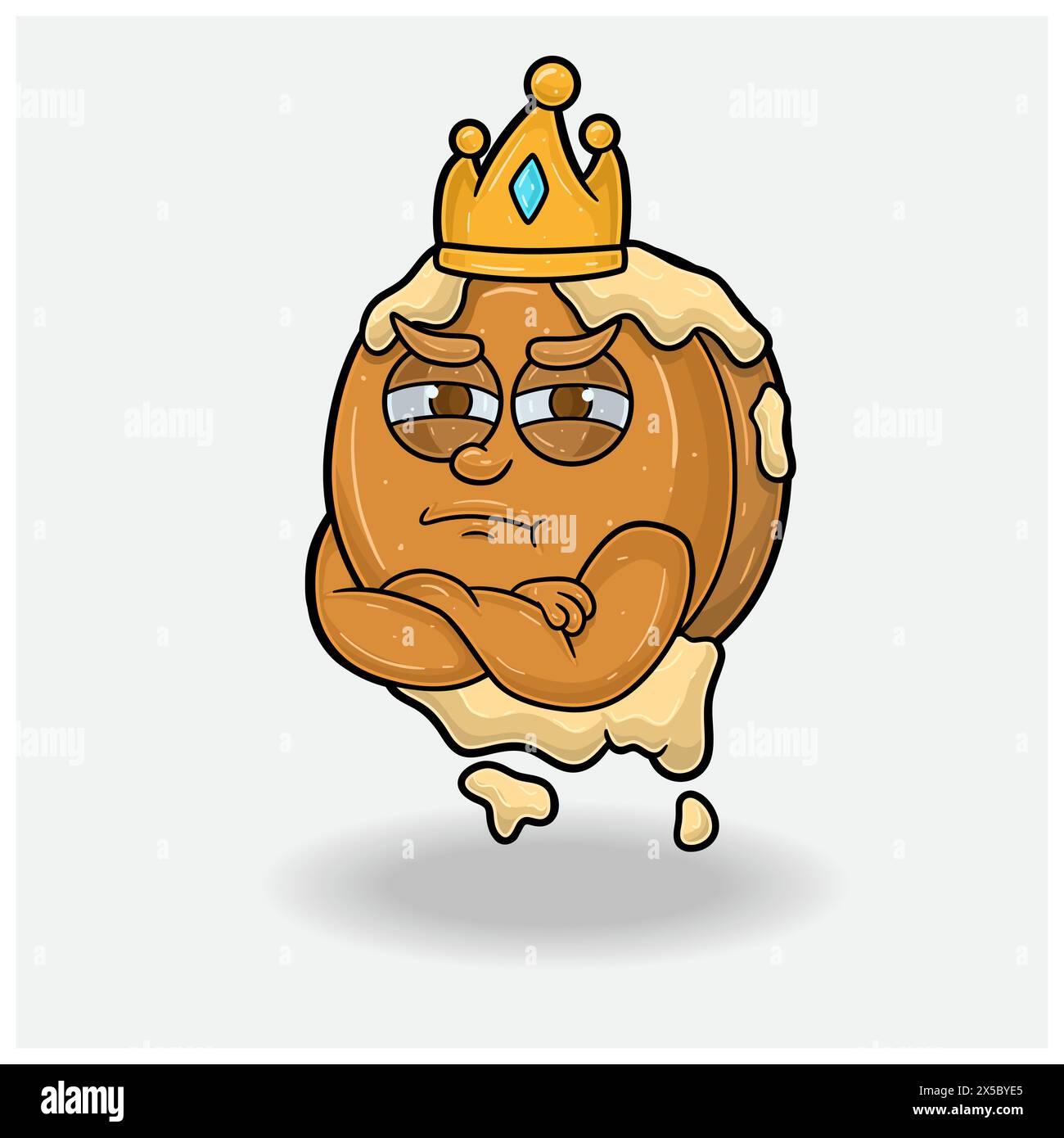 Pancake With Jealous expression. Mascot cartoon character for flavor ...