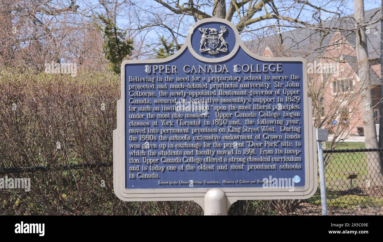 Upper Canada college in Toronto Canada - TORONTO, CANADA - APRIL 15 ...