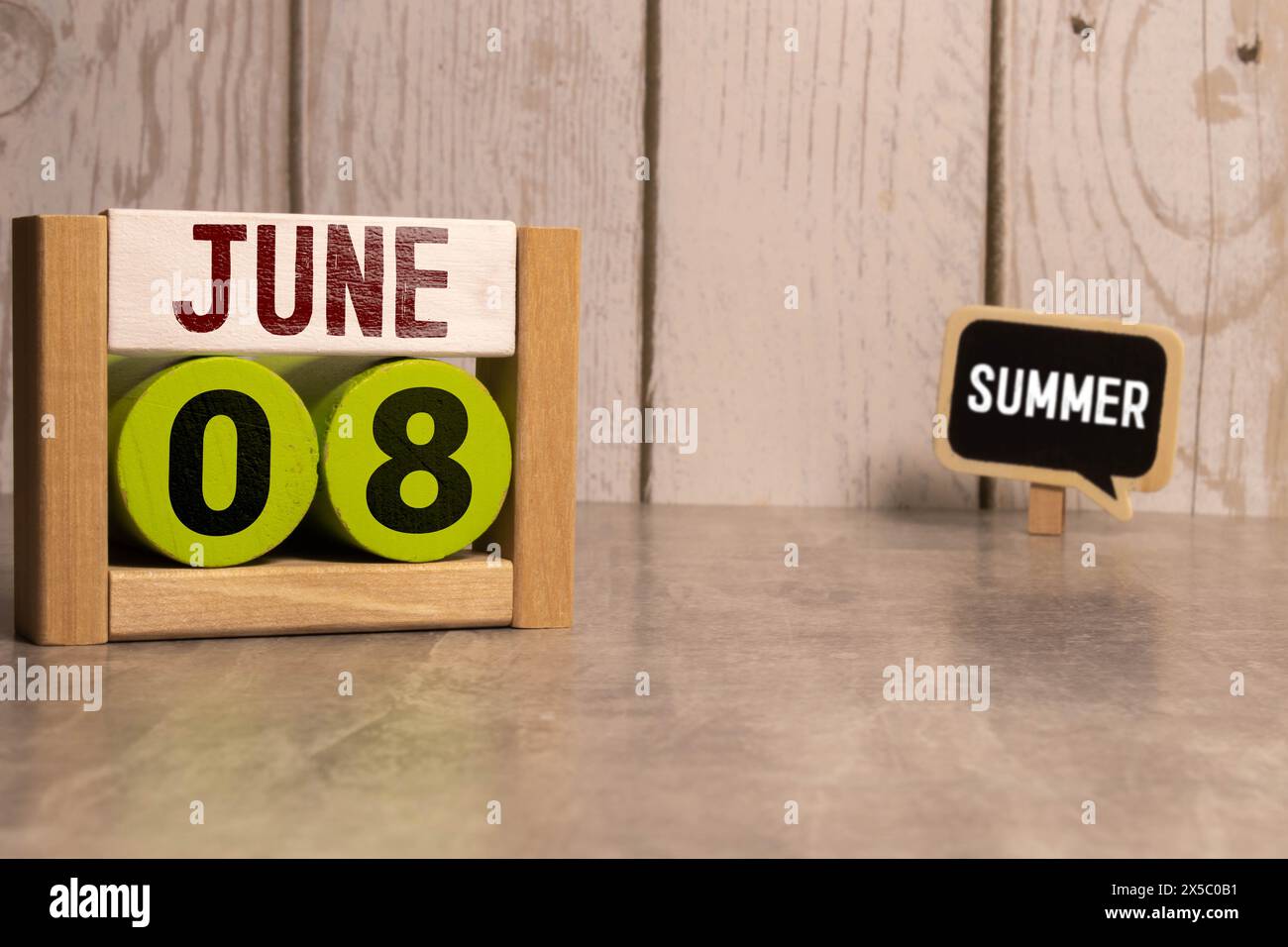 June 8th. Image of June 8 Pastel color calendar on white canvas ...