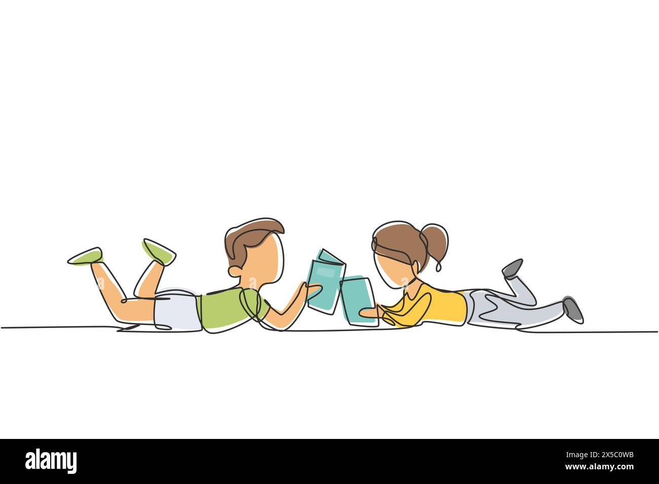 Study two children one Stock Vector Images - Alamy