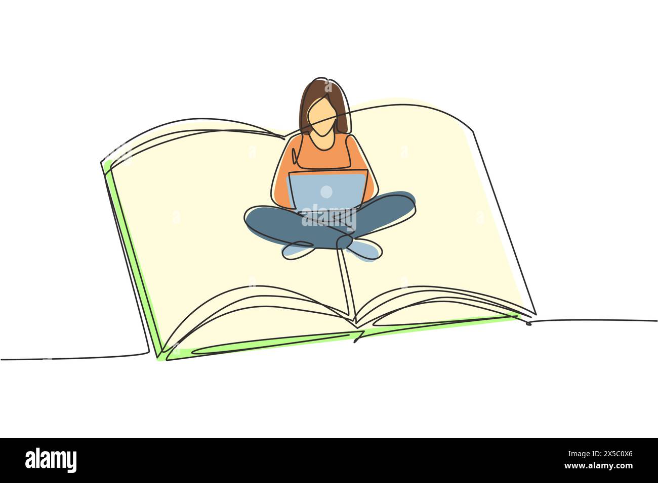Young female open book Cut Out Stock Images & Pictures - Alamy