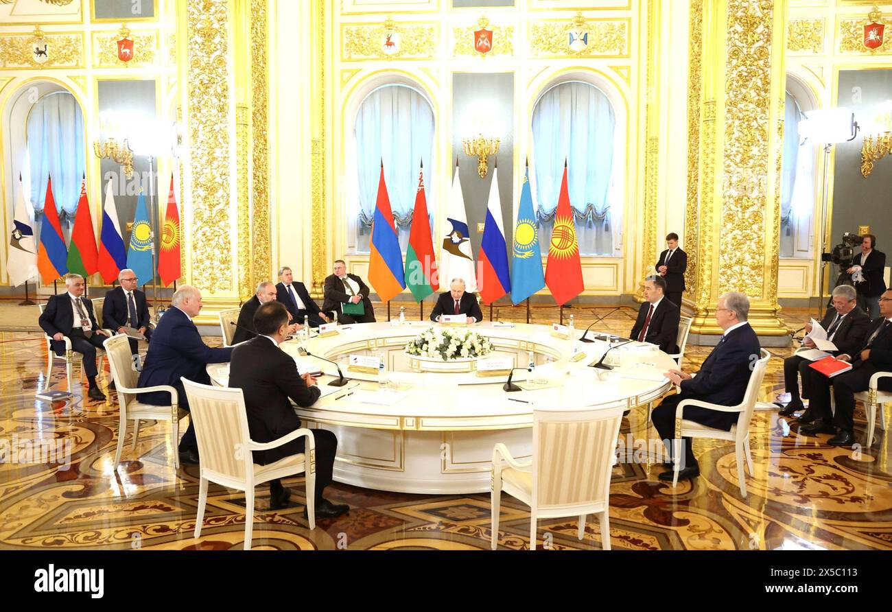Moscow, Russia. 08th May, 2024. Russian President Vladimir Putin ...