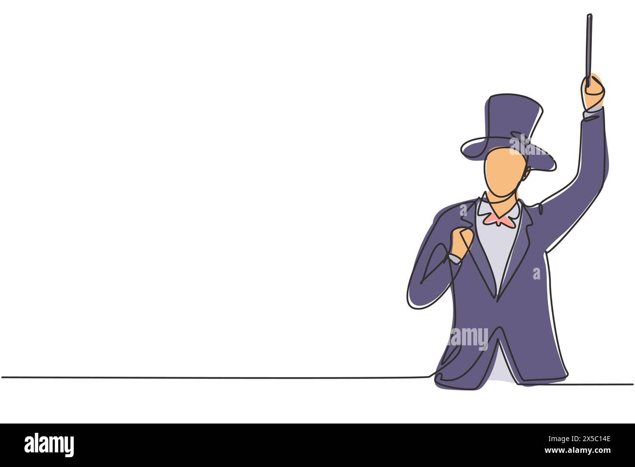 Continuous one line magic Cut Out Stock Images & Pictures - Alamy