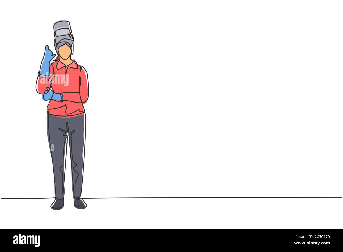 Welder in work metal Stock Vector Images - Alamy