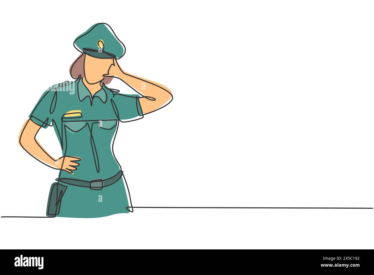 Female police officer art illustration Stock Vector Images - Alamy