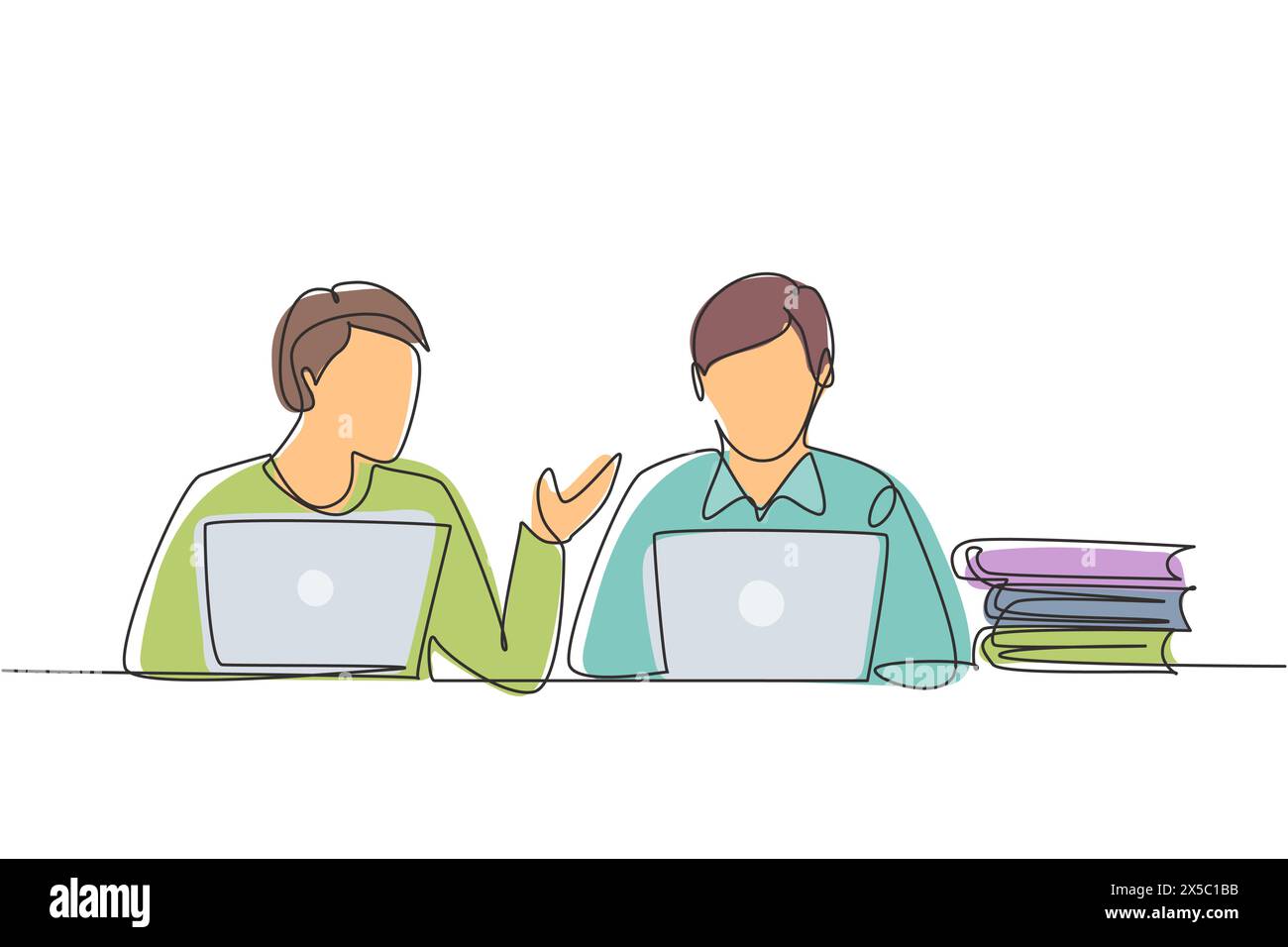 Laptop man back Stock Vector Images - Alamy