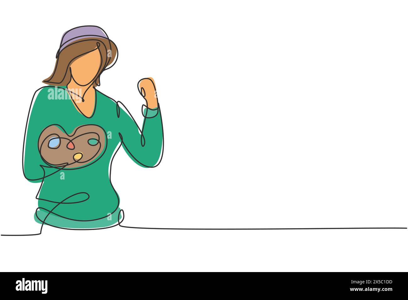 Painter in art workshop Stock Vector Images - Alamy