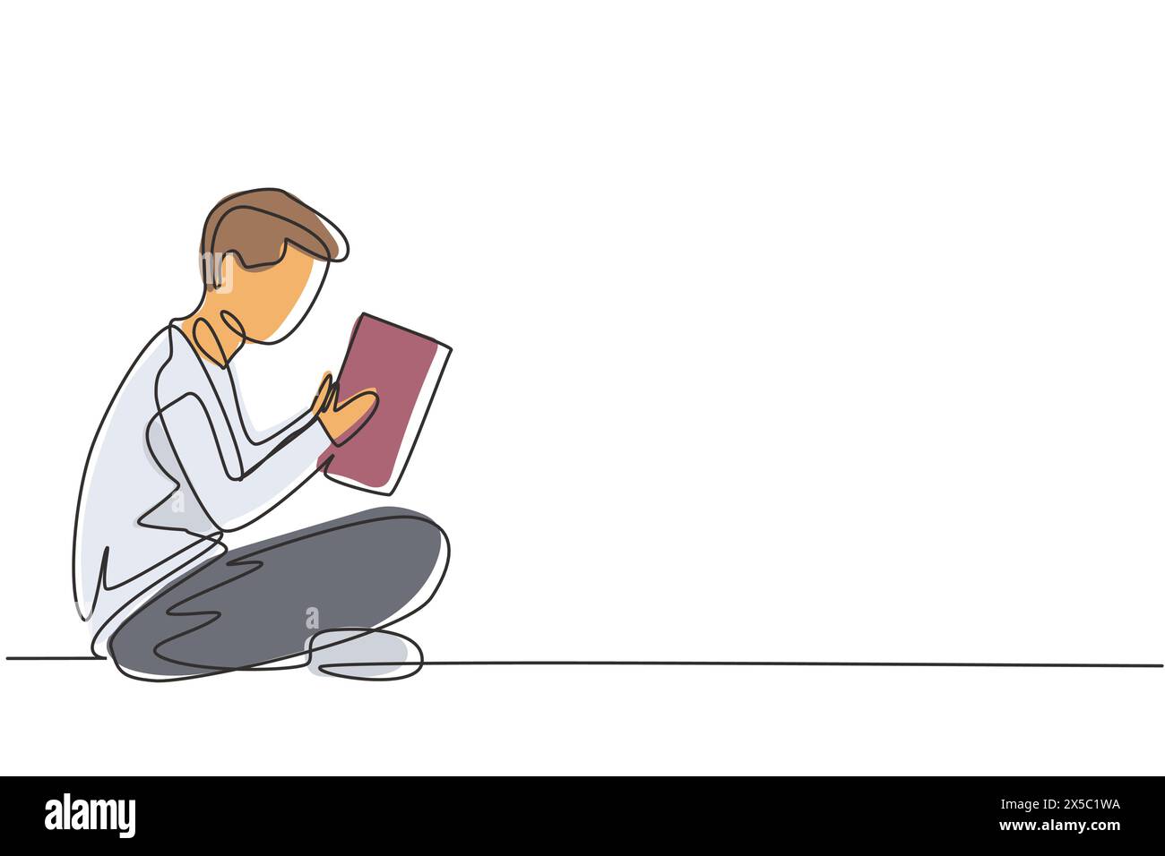 Handsome male sitting in Stock Vector Images - Alamy