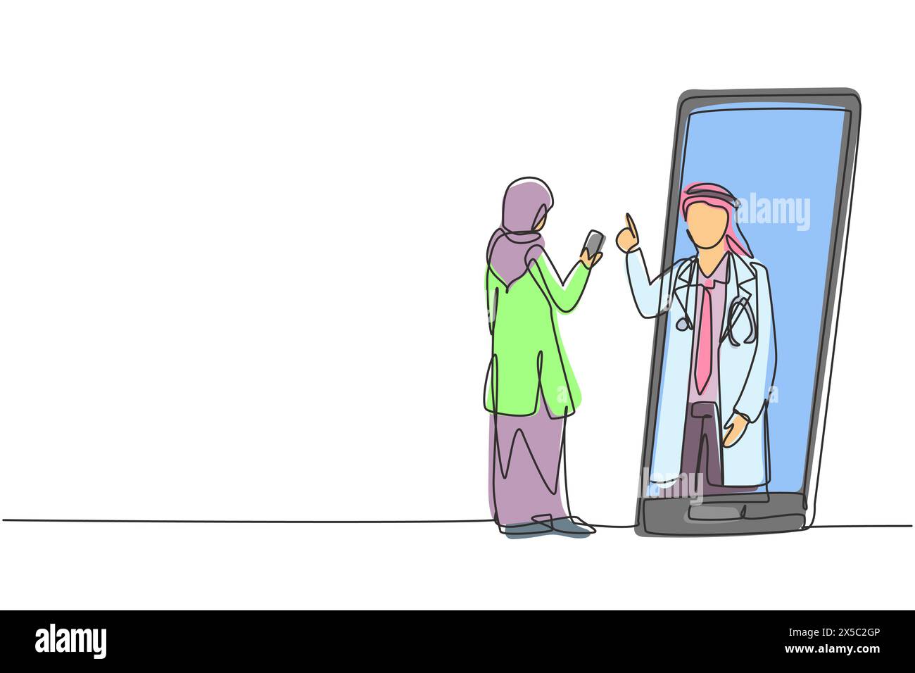 Patient holding smartphone male Stock Vector Images - Alamy