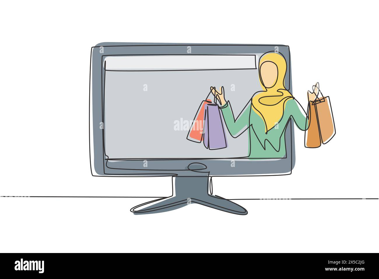 Arab female shopping Cut Out Stock Images & Pictures - Alamy
