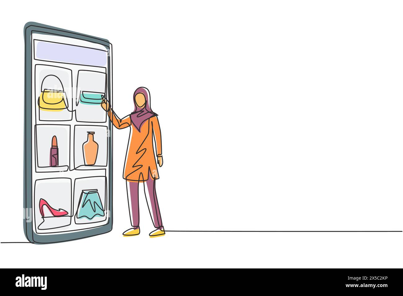 Arab female shopping Cut Out Stock Images & Pictures - Alamy