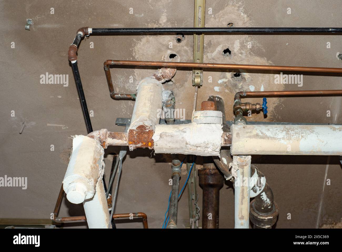 Photography of Thermal system insulation containing asbestos fibers in ...