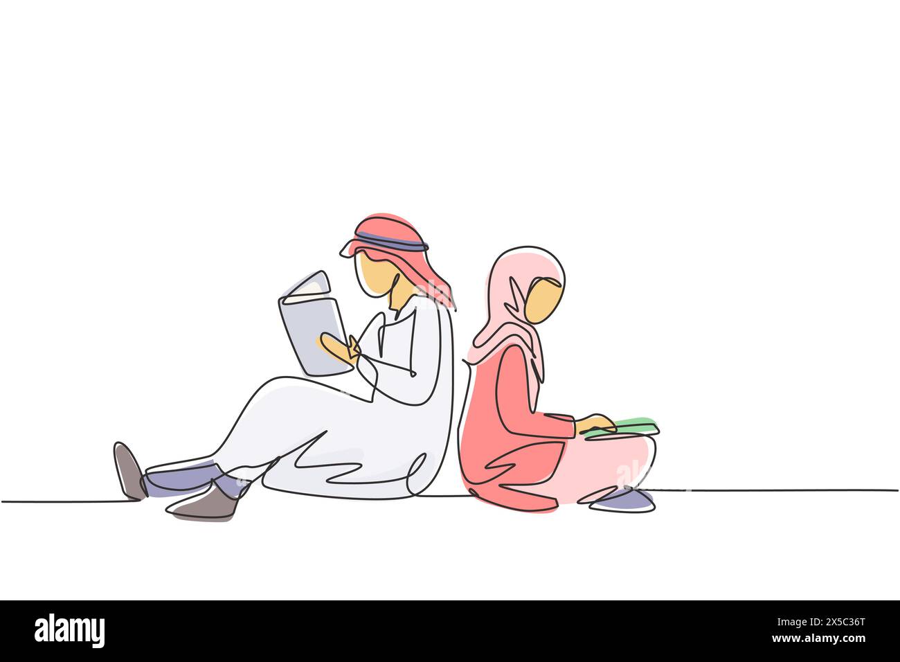 Students read in the library Stock Vector Images - Alamy