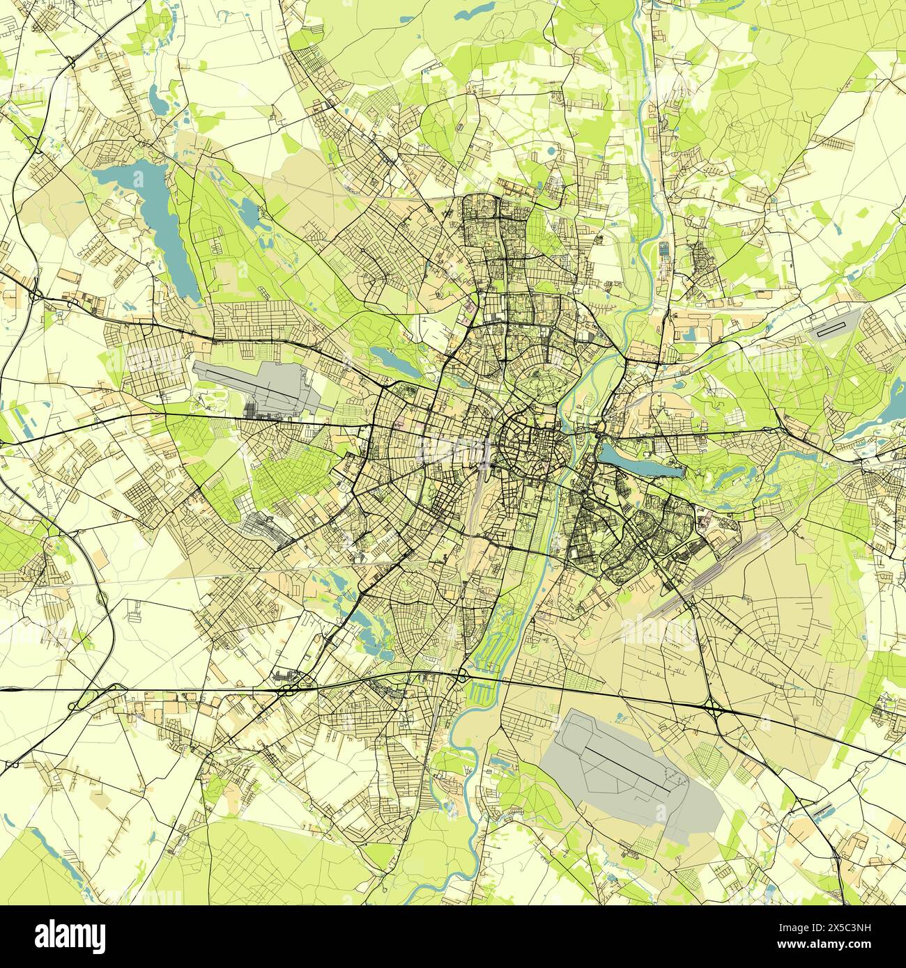 Poznan city map hi-res stock photography and images - Alamy