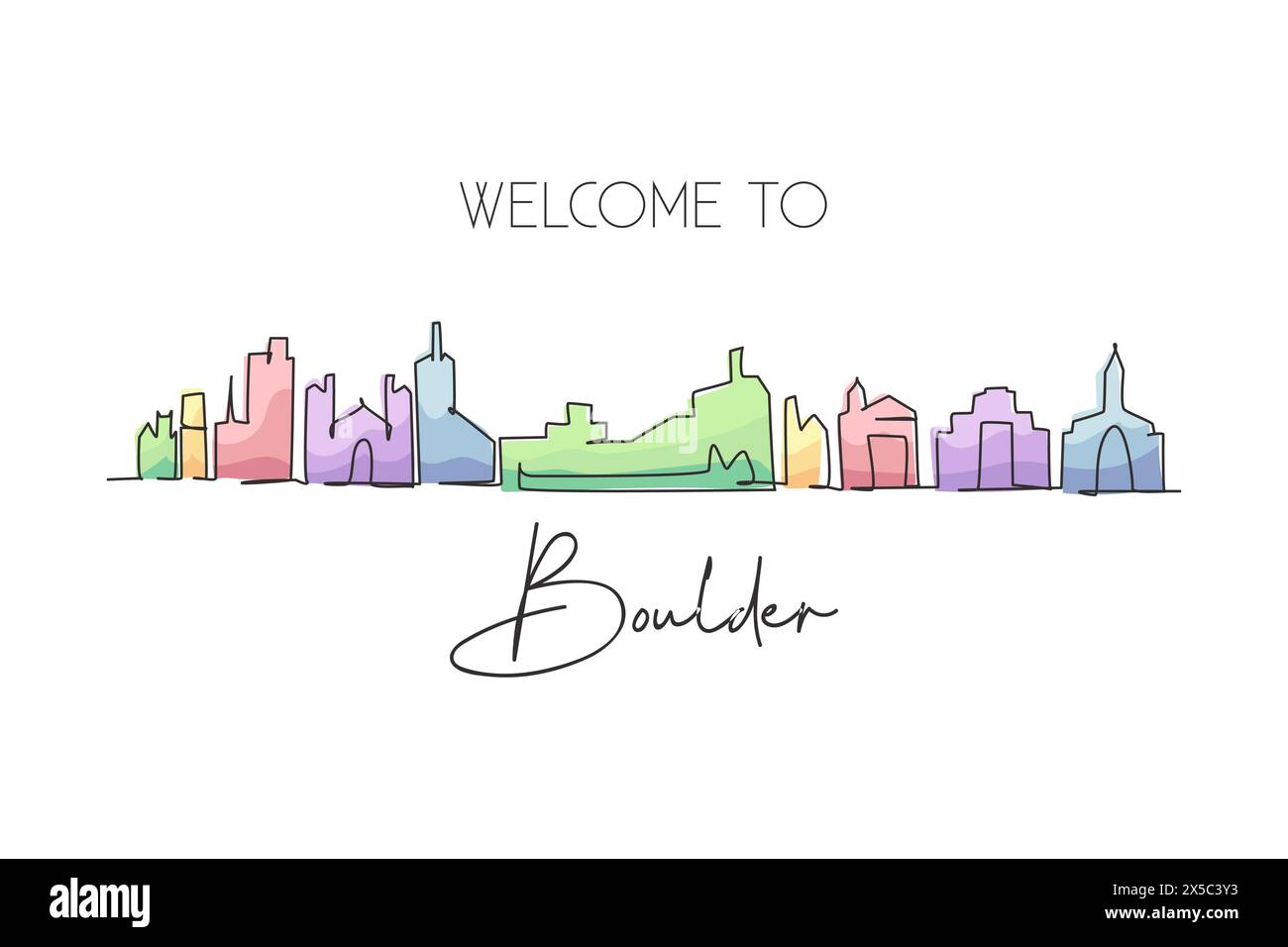 Boulder colorado view Stock Vector Images - Alamy