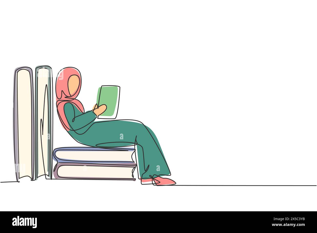 Smart woman reading Stock Vector Images - Alamy
