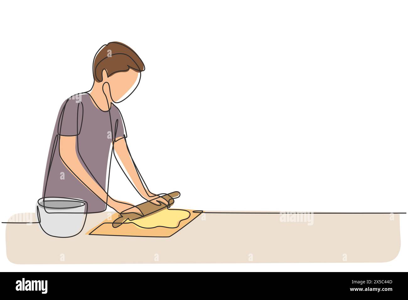 Man making pizza Stock Vector Images - Alamy