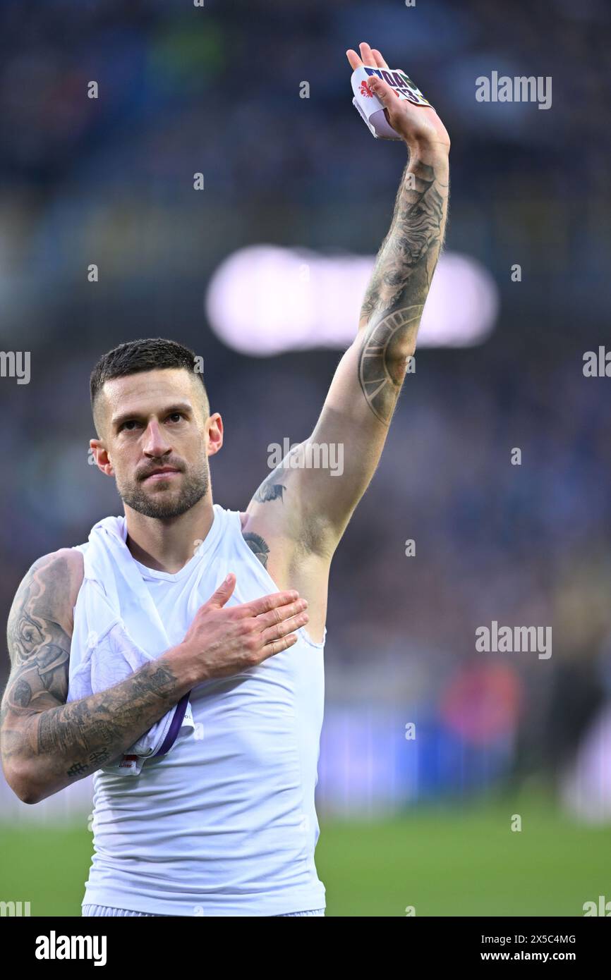 Cristiano Biraghi (Fiorentina) during the UEFA Europa Conference League ...