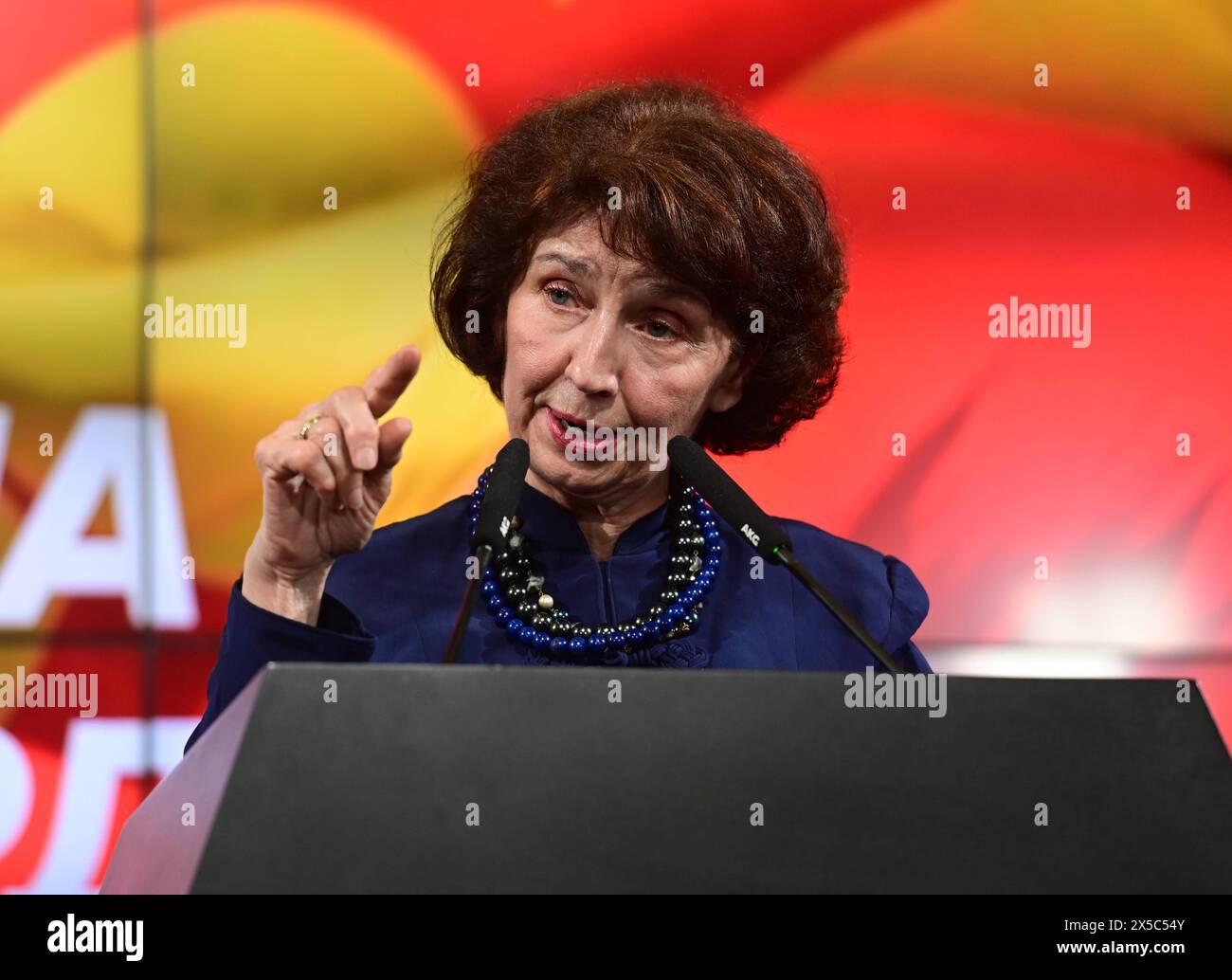 Gordana Siljanovska Davkova presidental candidate of VMRO DPMNE during ...