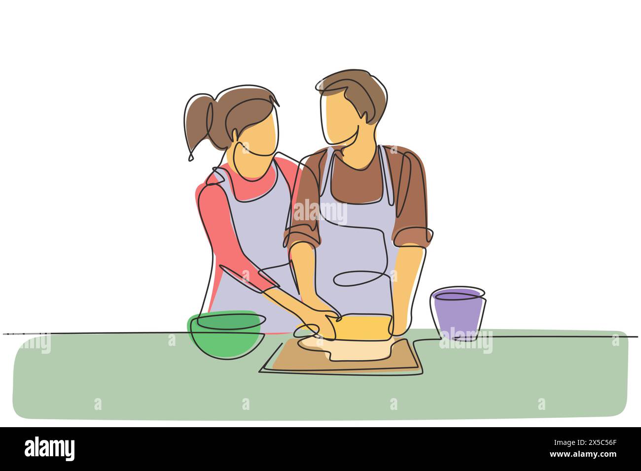 Prepare food during Stock Vector Images - Alamy