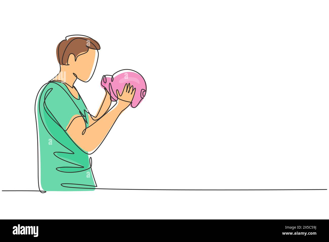 Line art male teenager Stock Vector Images - Alamy