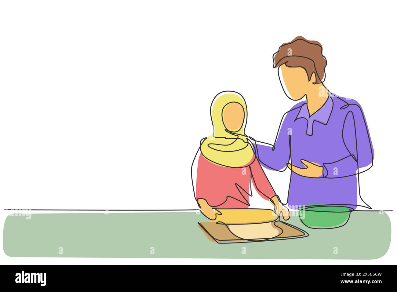 Child kid cake help father Cut Out Stock Images & Pictures - Alamy