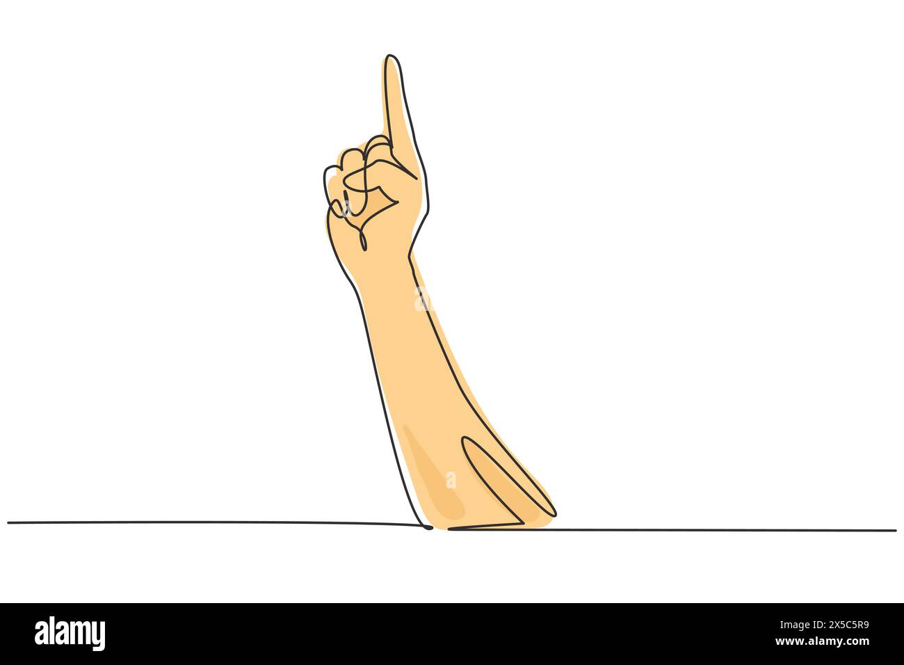 Single continuous line drawing symbol of victory or champion. Number ...