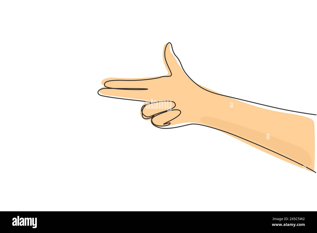 Man making gun sign fingers Stock Vector Images - Alamy