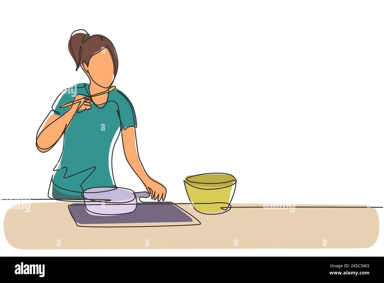 Woman kitchen vegetables prepare Cut Out Stock Images & Pictures - Alamy