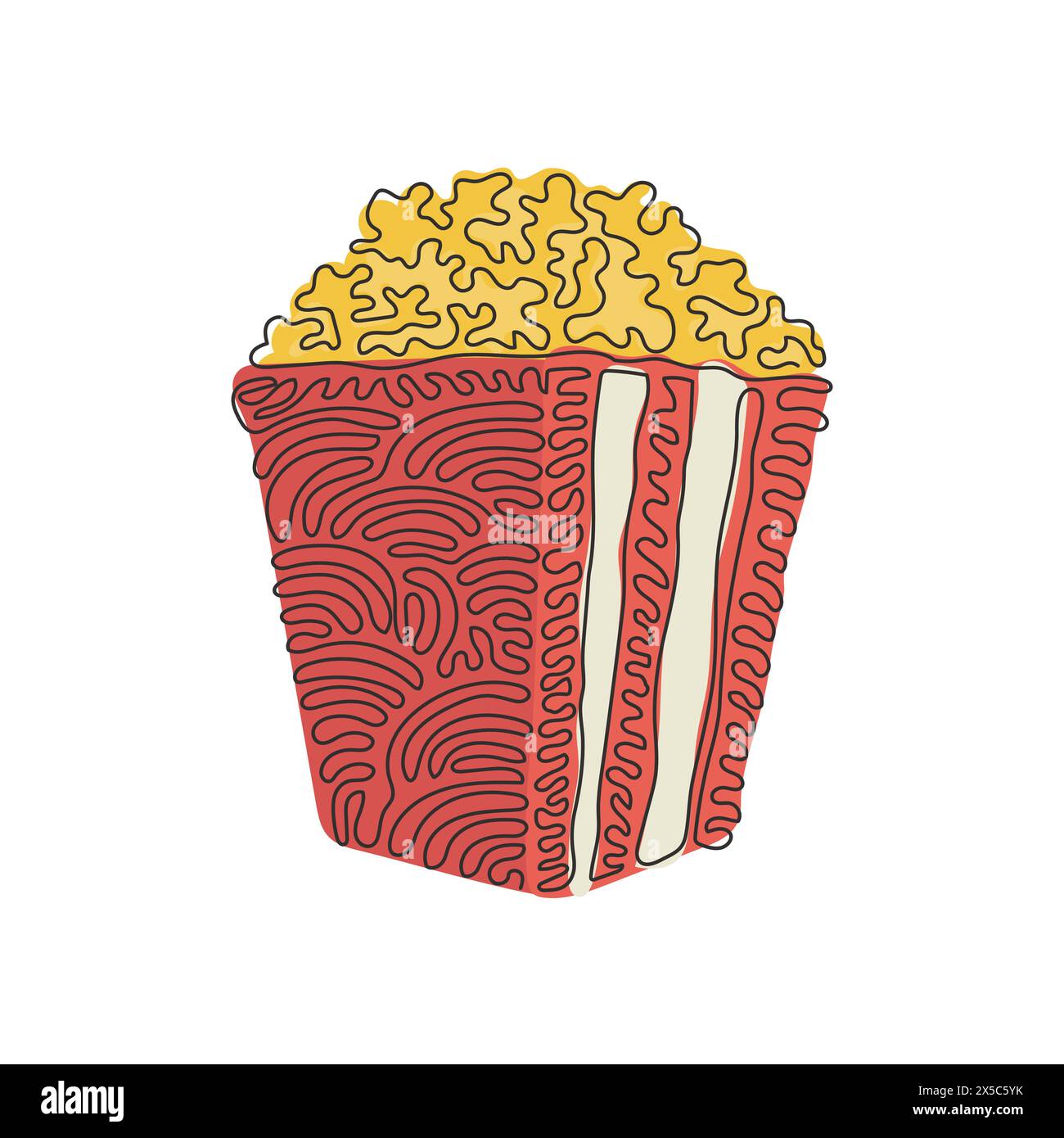 Popcorn box simple line Stock Vector Images - Alamy