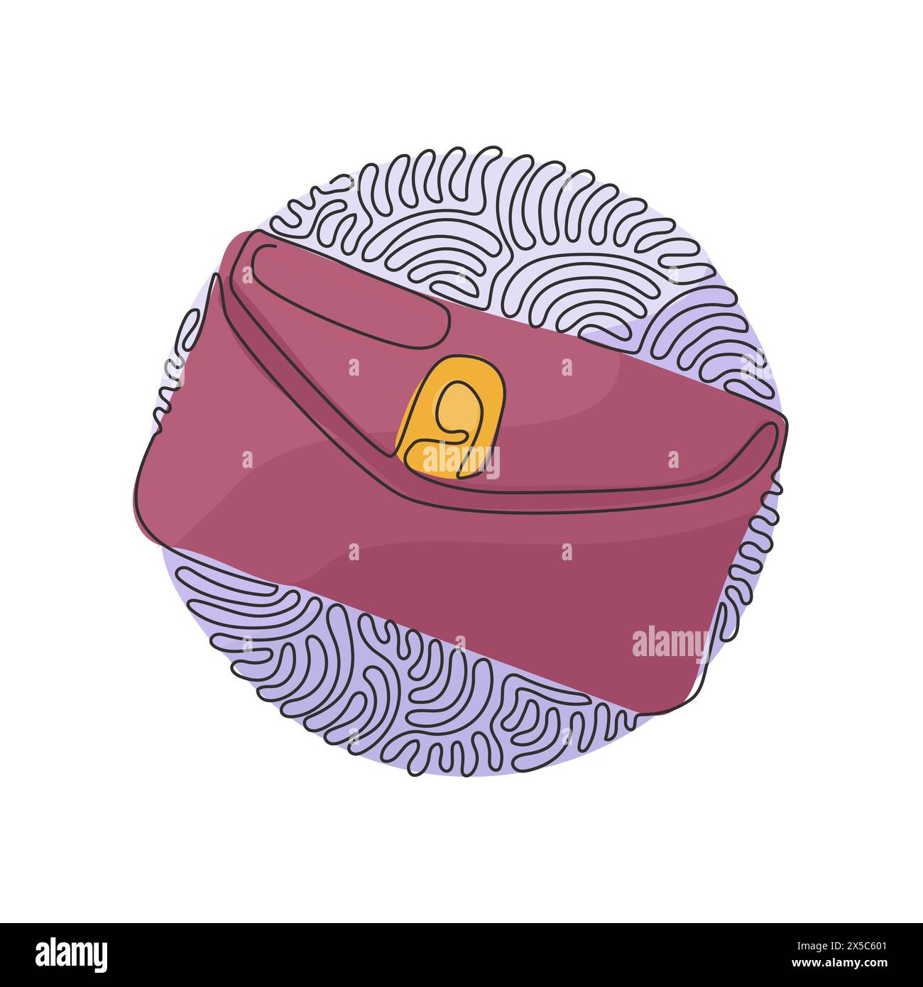 Single one line drawing woman wallet. Wallet, money purse, money pocket ...