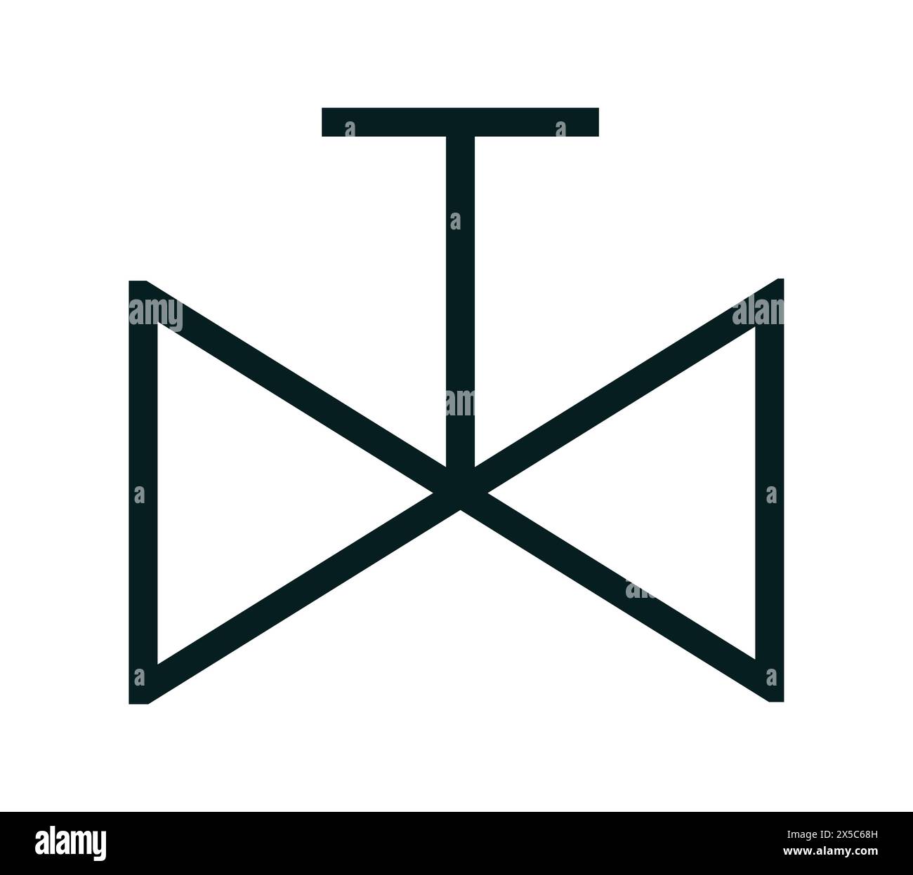 Hand-controlled valve symbol Stock Vector Image & Art - Alamy