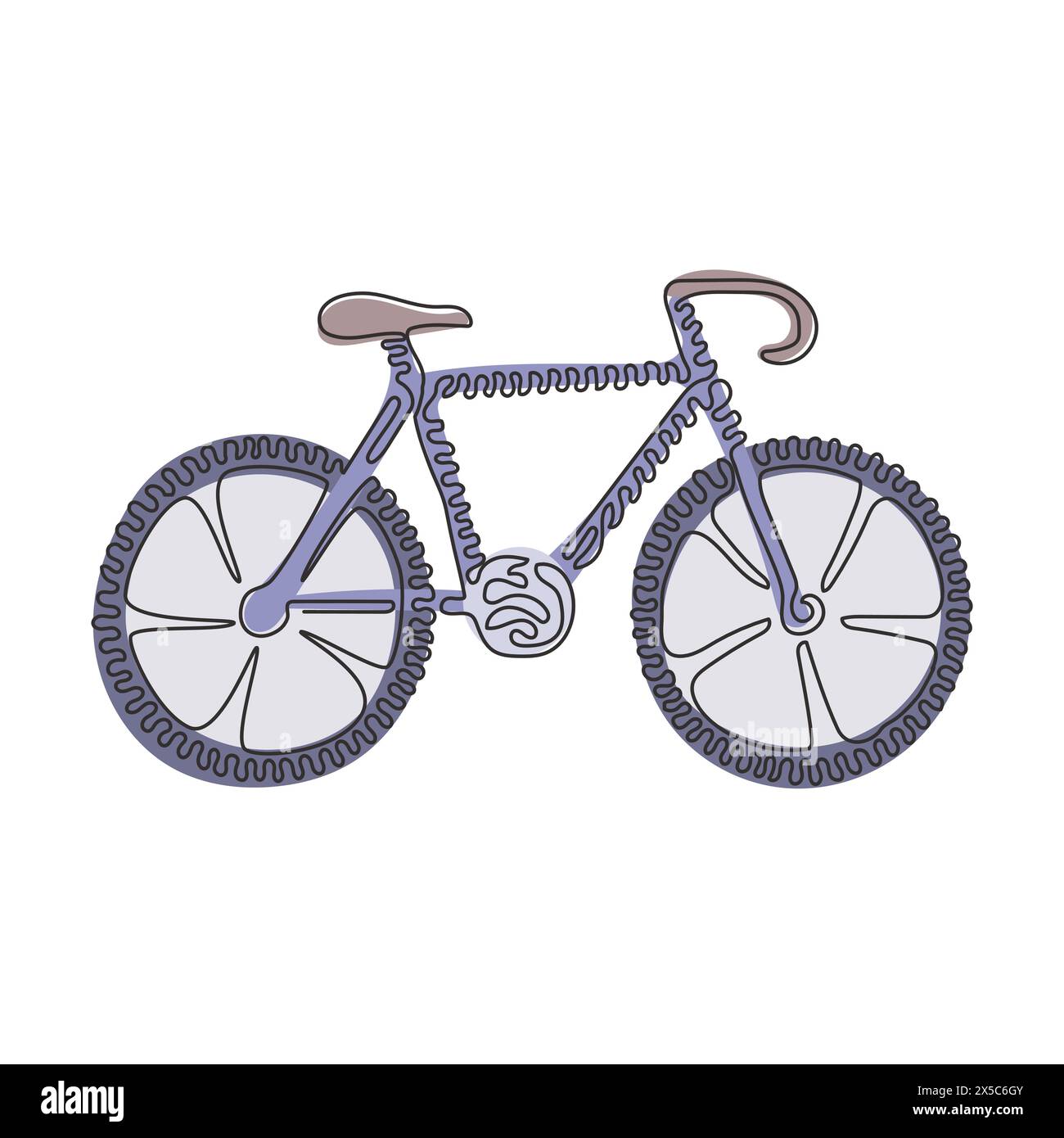Continuous one line drawing Bicycle. Bike icon. Cycling concept. Sign ...