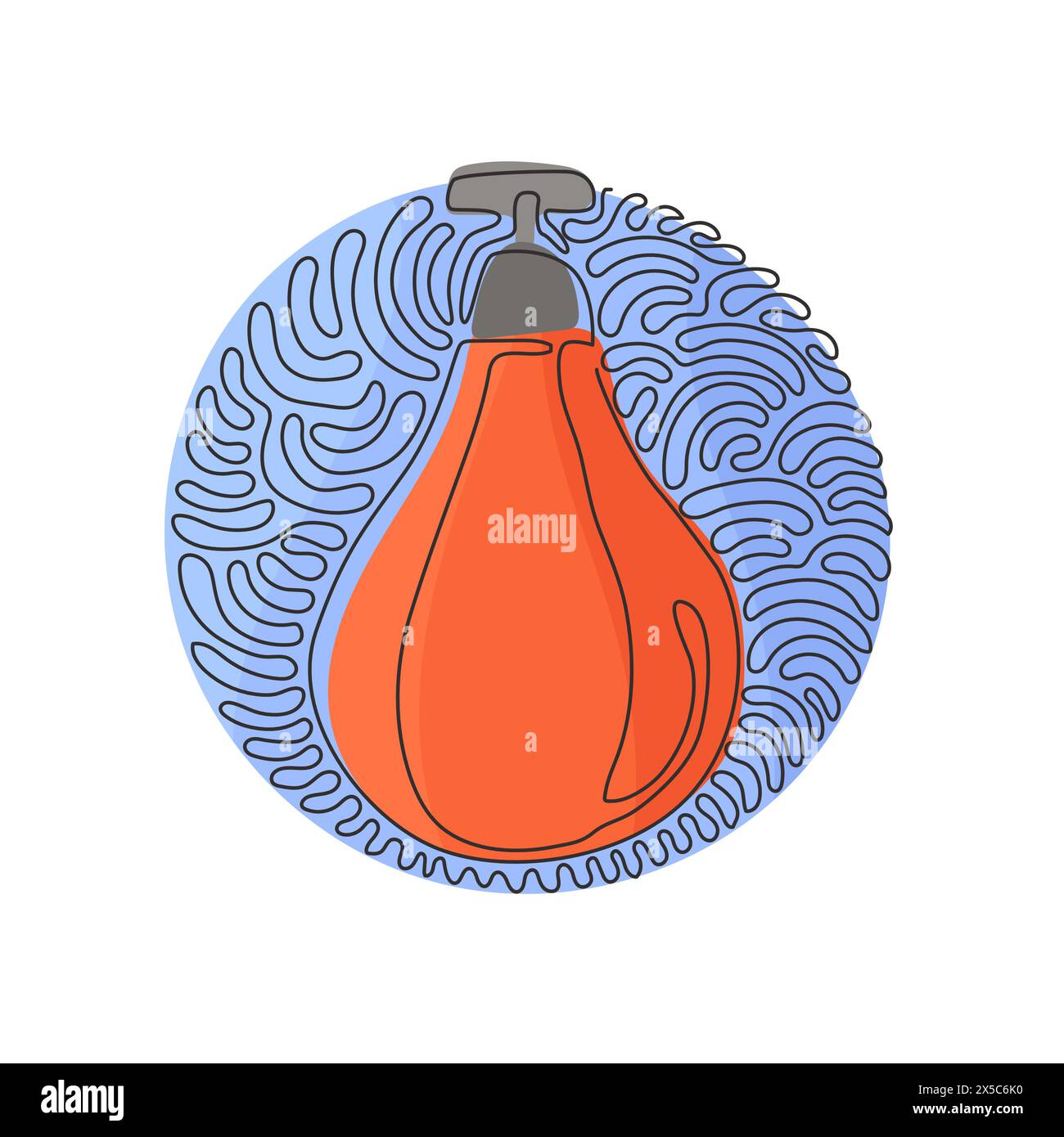 Continuous one line drawing punching boxing speed bag. Hitting speed ...