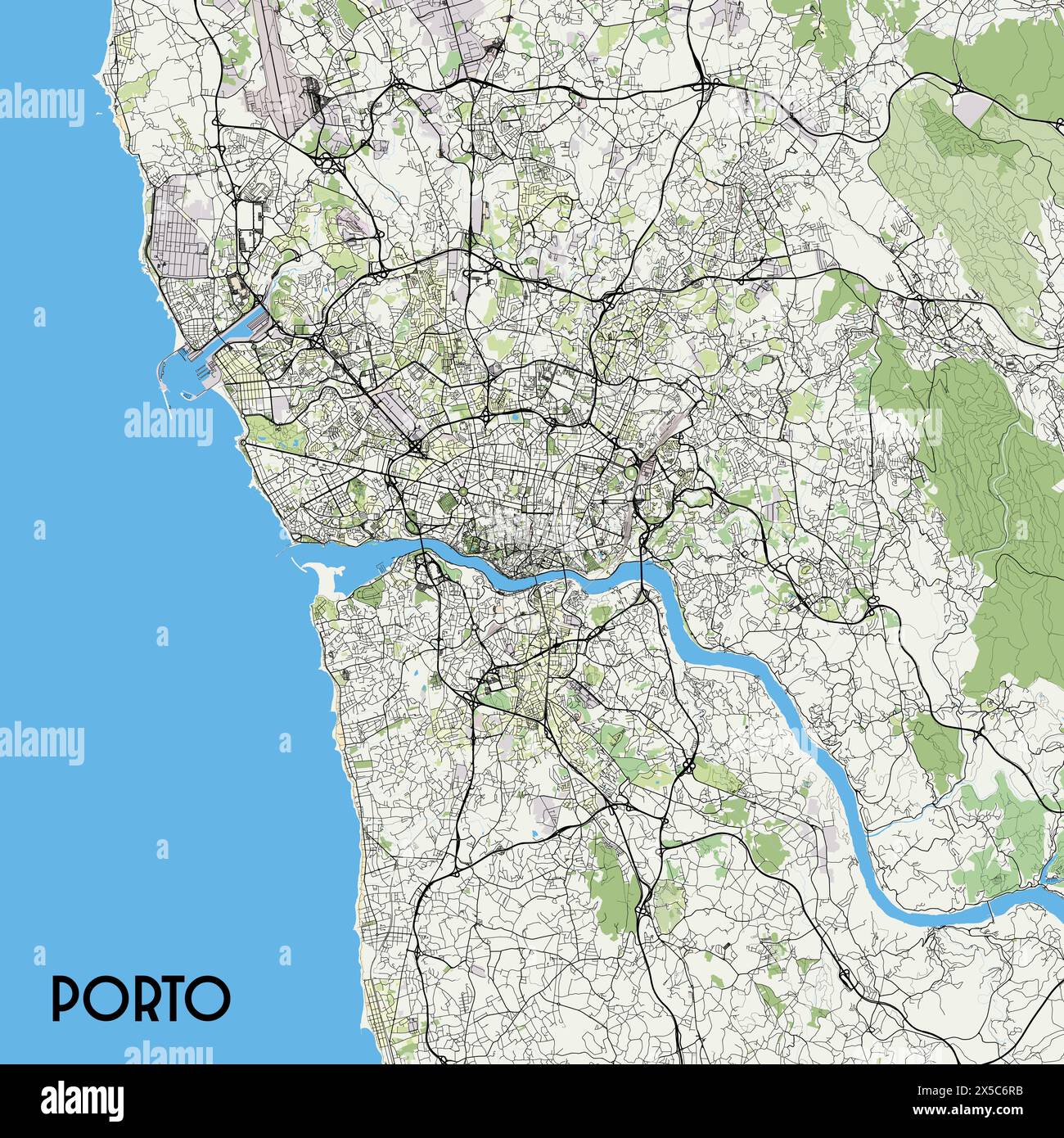 Map satellite geography portugal Stock Vector Images - Alamy