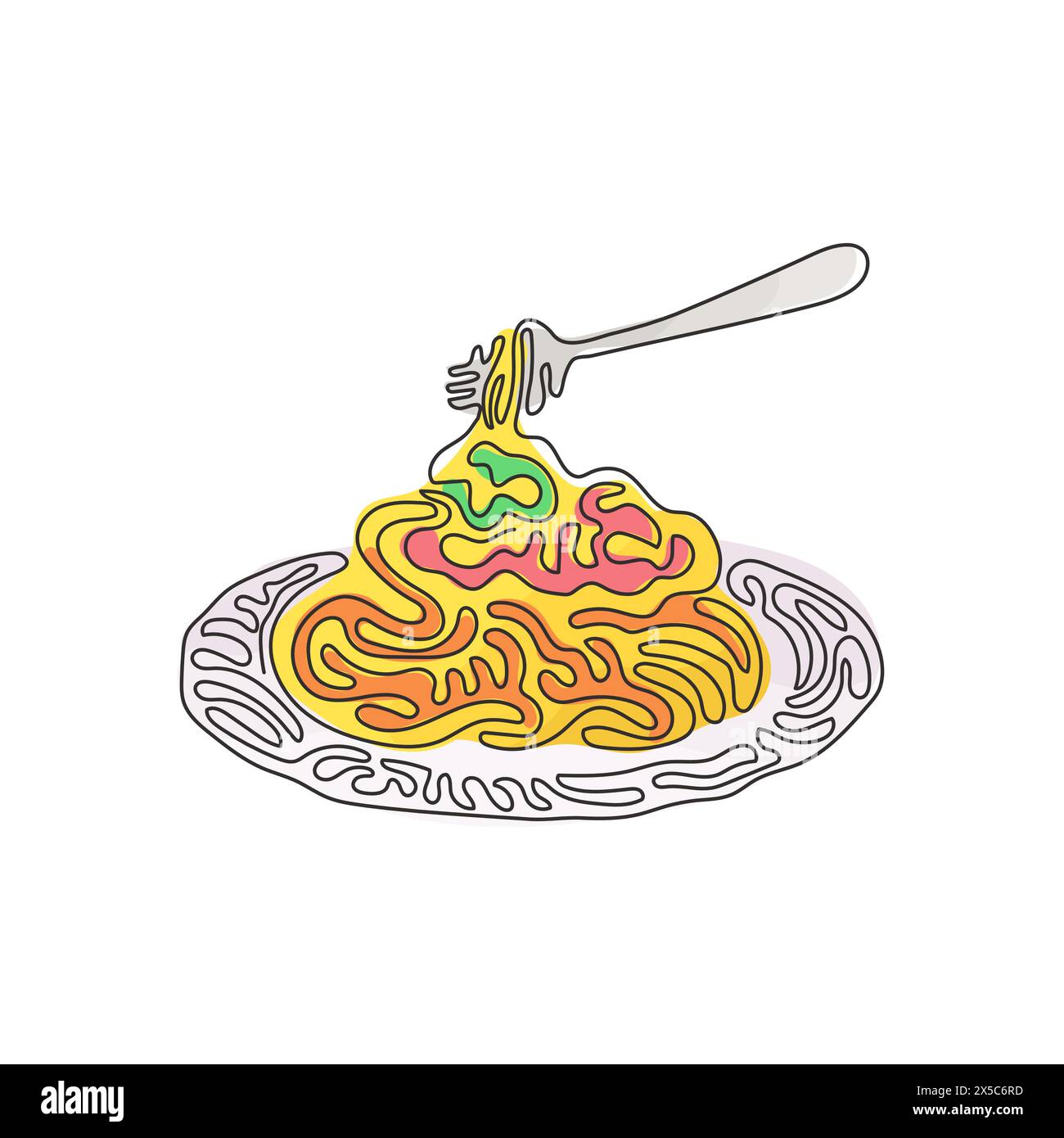 Spaghetti bolognese meatballs Stock Vector Images - Alamy