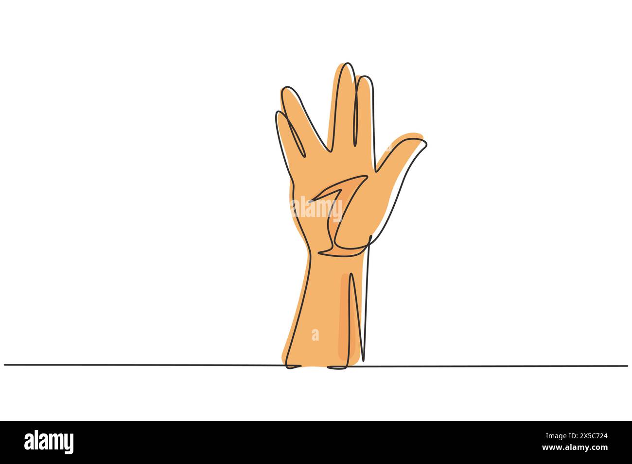 Single continuous line drawing hands icons and symbols. Emoji hand ...