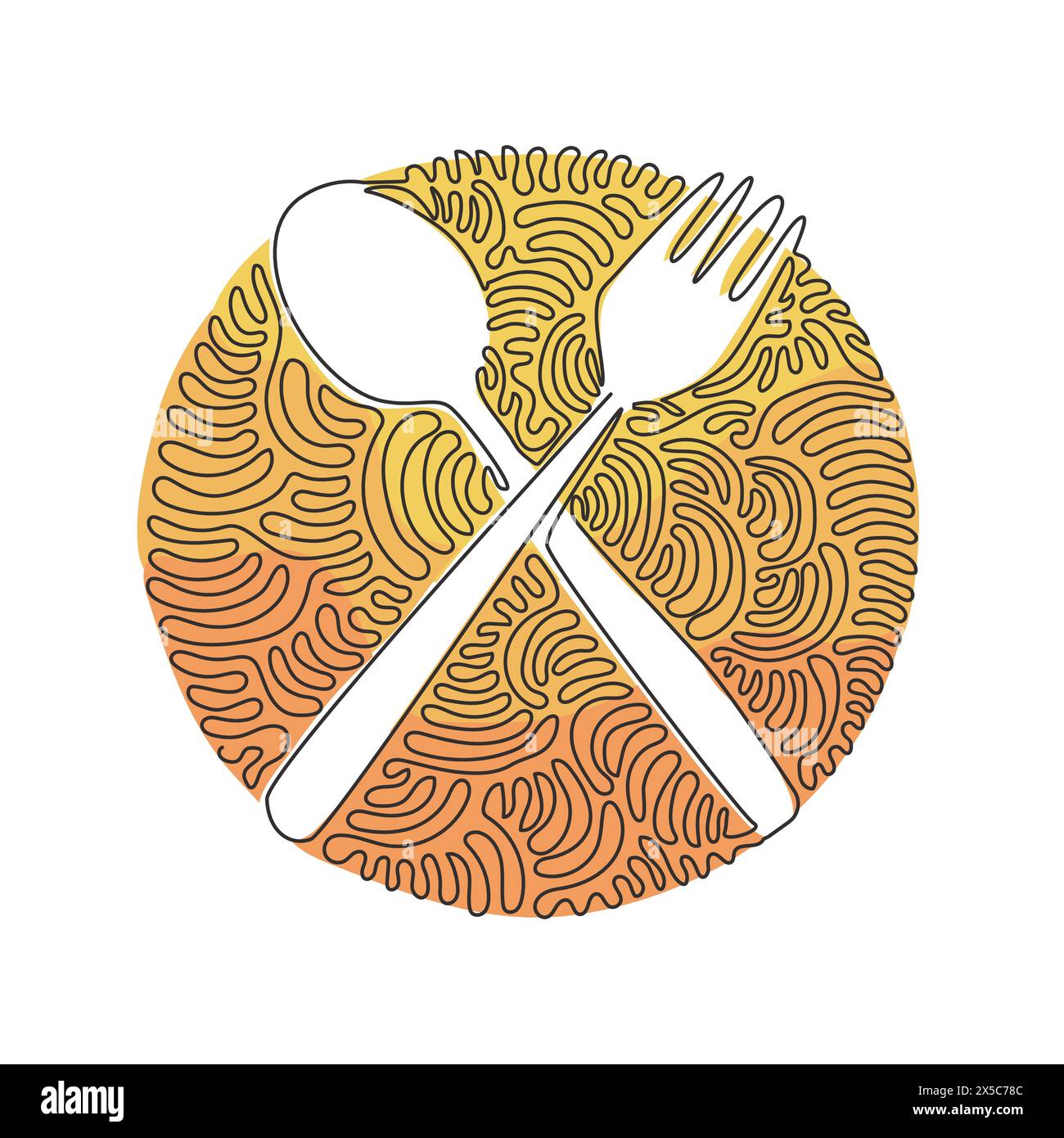 Cutlery line icon concept Stock Vector Images - Alamy