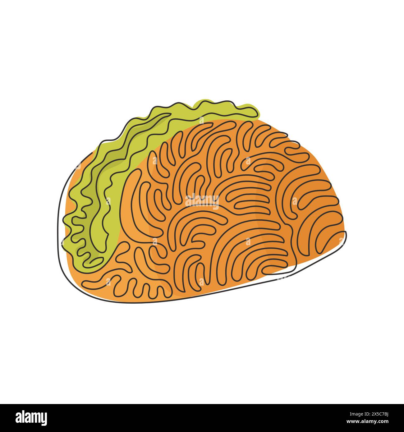 Taco tortilla meat vegetables Stock Vector Images - Alamy