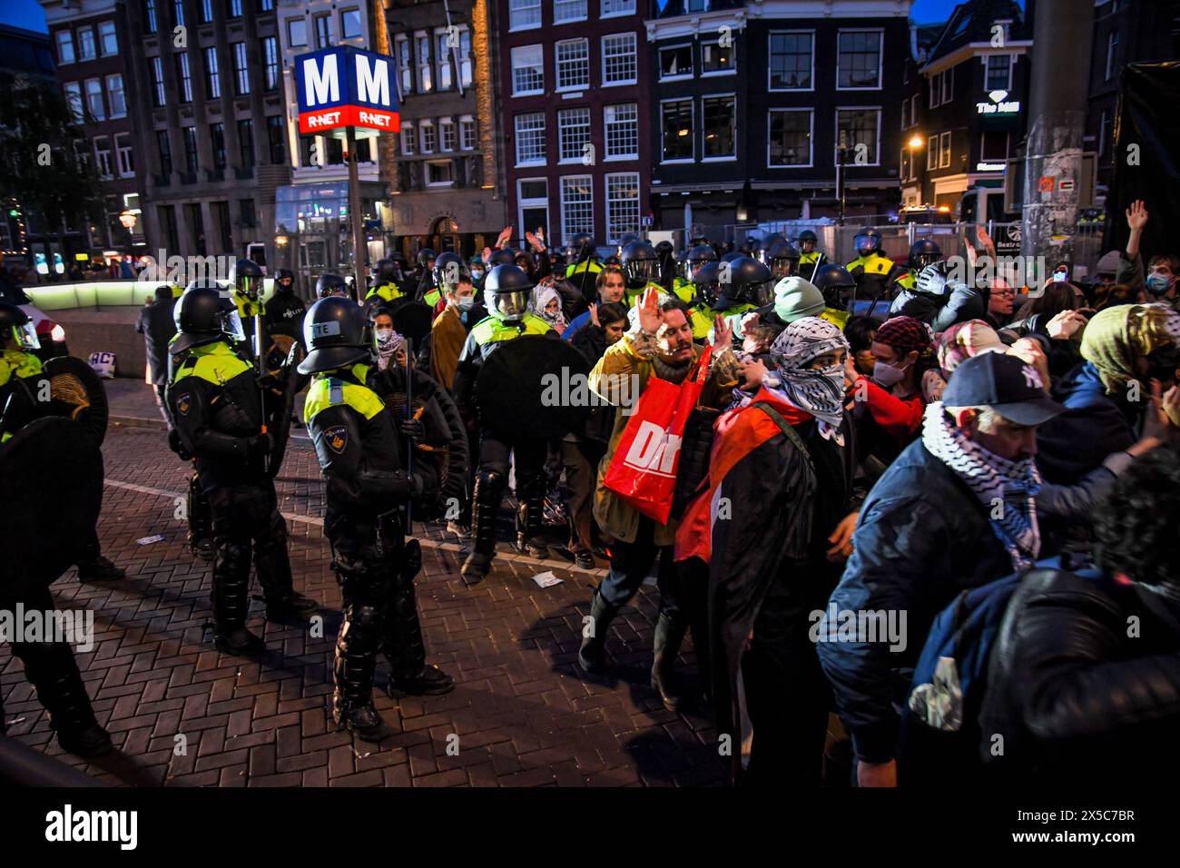Amsterdam,The Netherlands.8th of may,2024. The police ended the ...