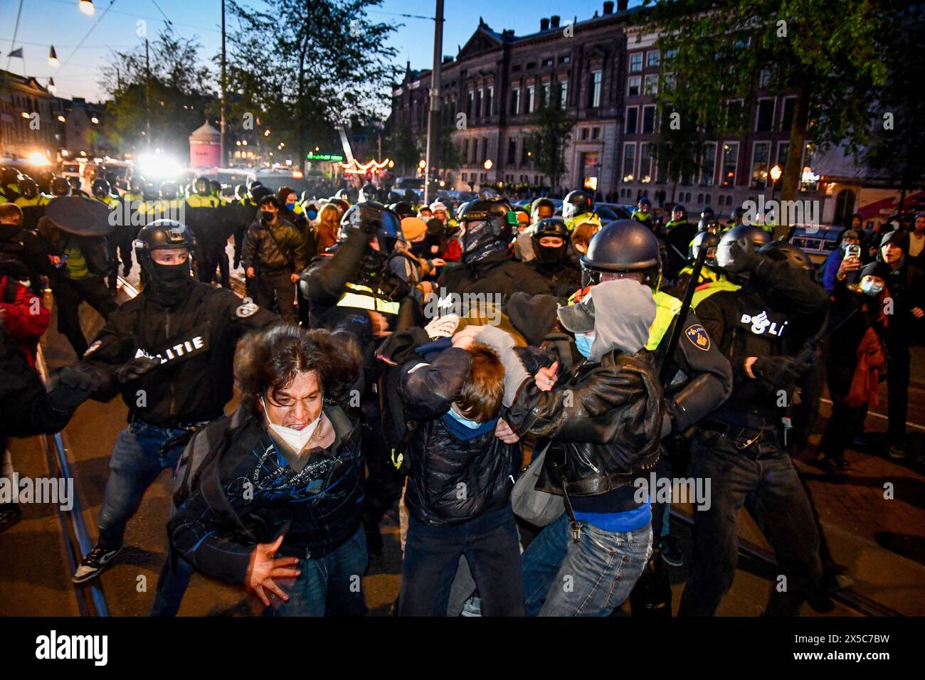 Amsterdam,The Netherlands.8th of may,2024. The police ended the ...
