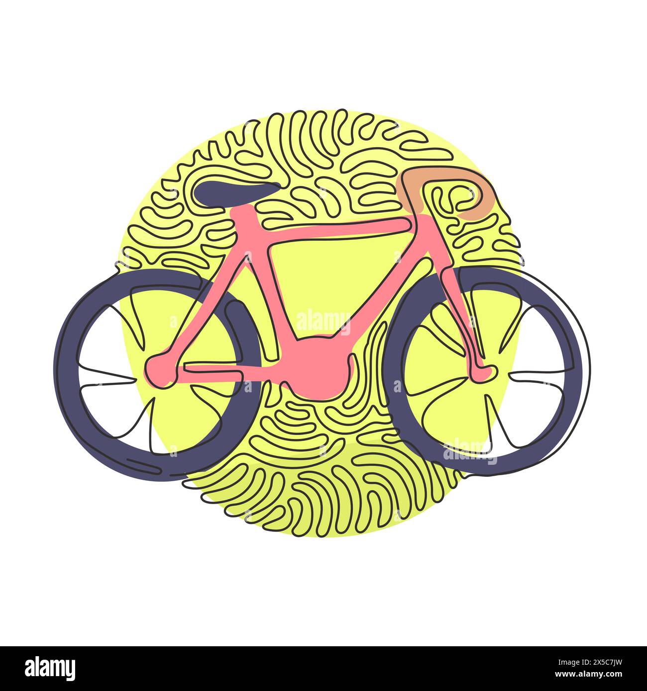 Continuous one line drawing Bicycle. Bike icon. Cycling concept. Sign ...