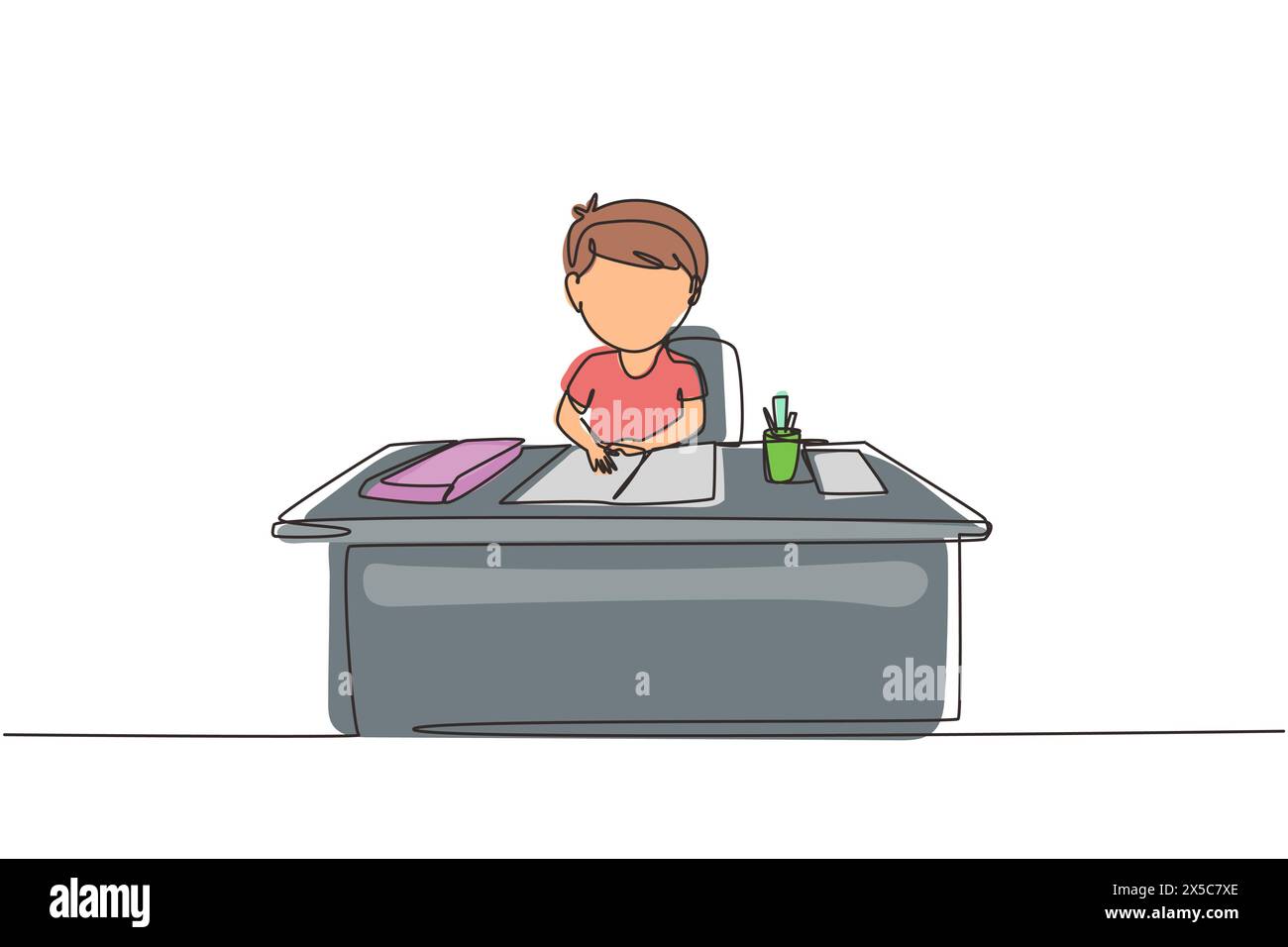 Boy makes chair Stock Vector Images - Alamy