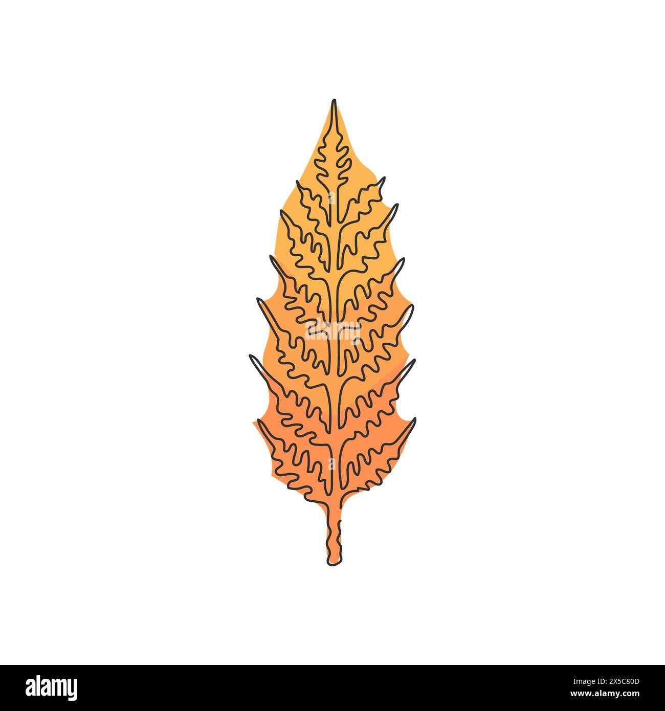 Single one line drawing wheat ears icon. Agriculture farm logo symbol ...