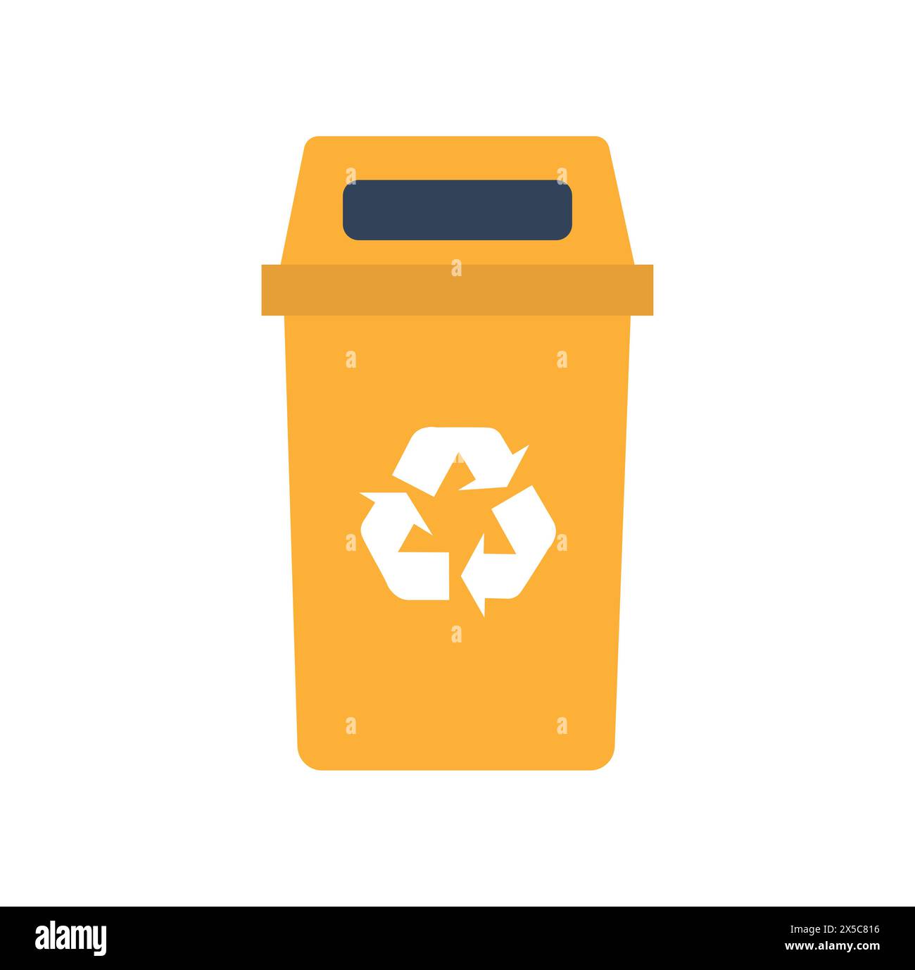 Isolated yellow waste container symbol Stock Vector Image & Art - Alamy