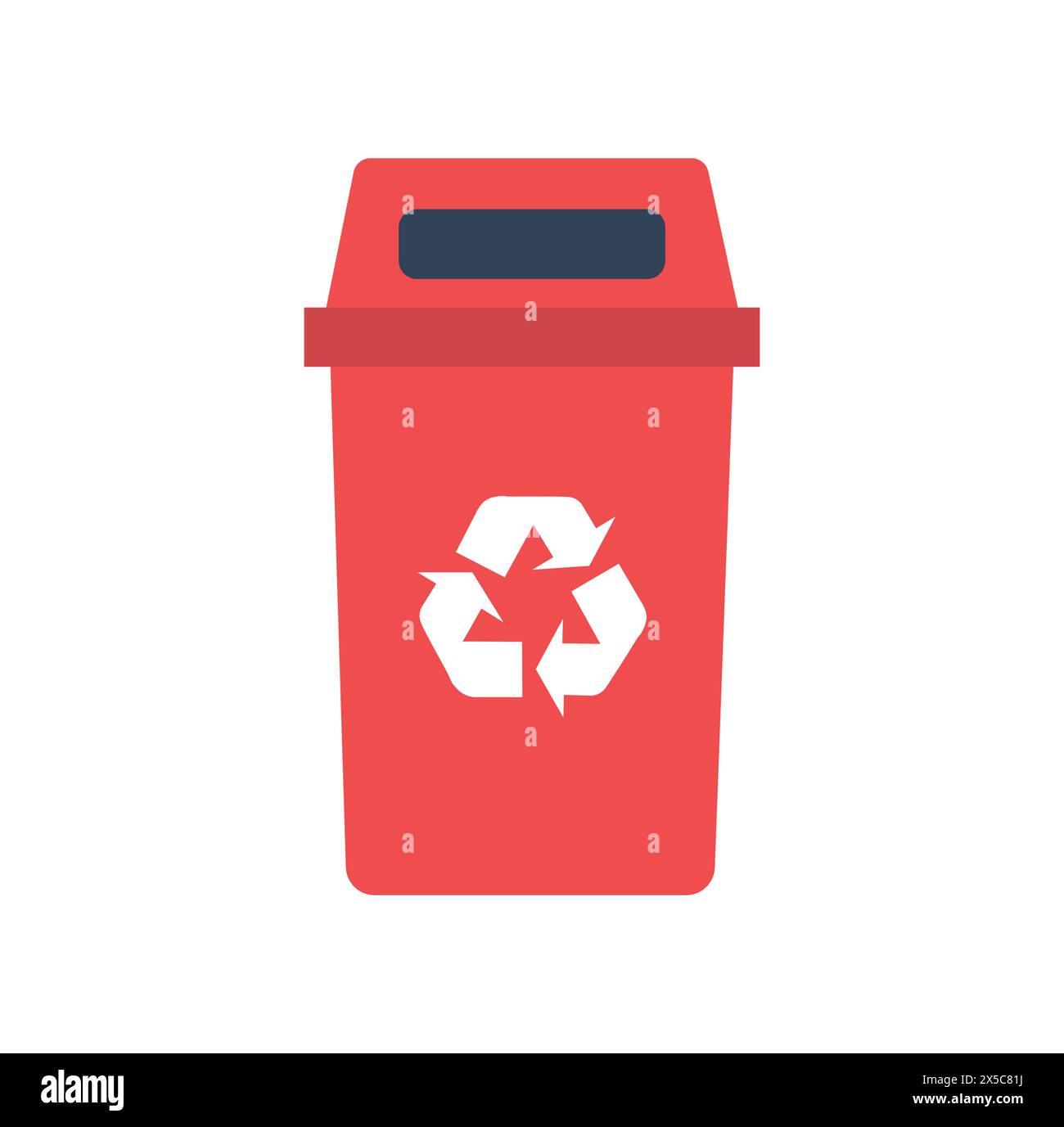 Isolated red waste container symbol Stock Vector Image & Art - Alamy